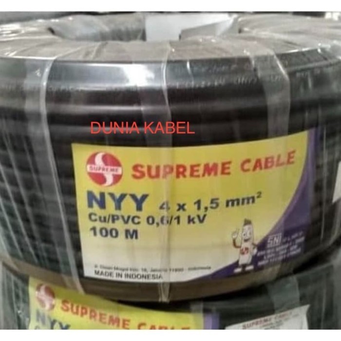 Jual Kabel NYY Supreme 4x1.5 4x1,5 Kawat Hitam per-meter | Shopee Indonesia