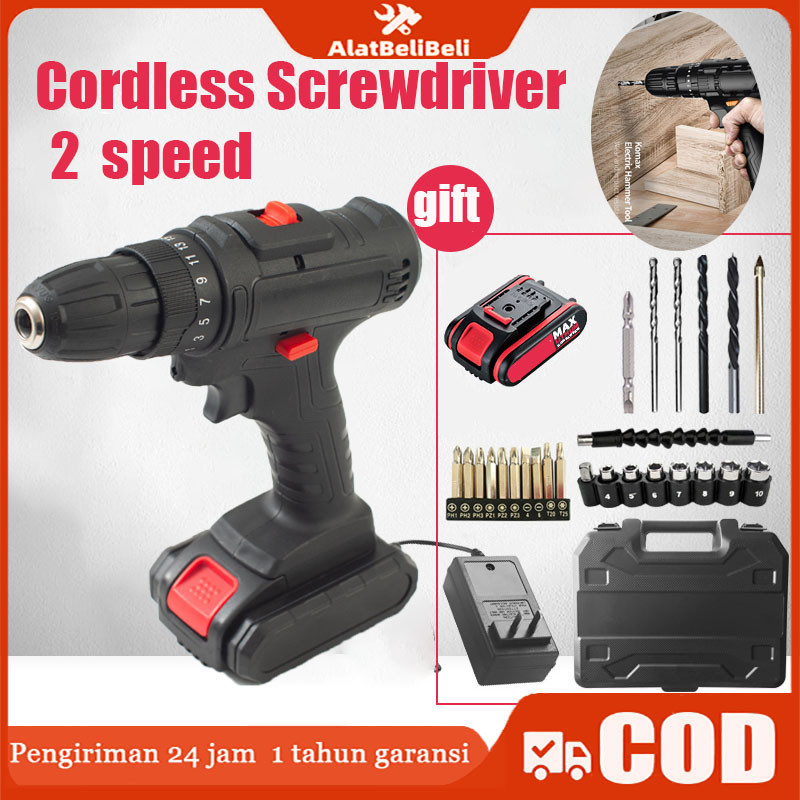 Jual Mesin Cordless Screwdriver mesin bor baterai Multifunction ...