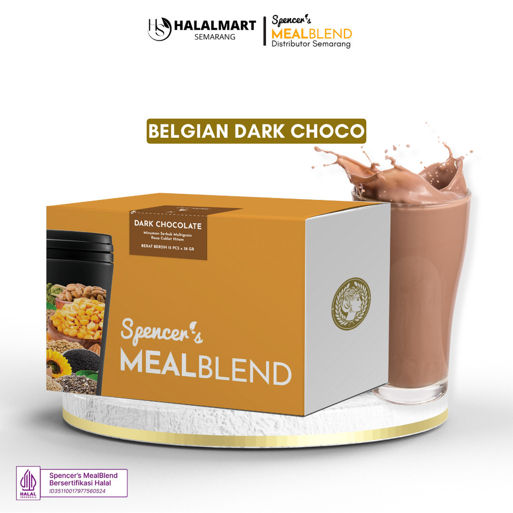Jual Spencer's MealBlend Belgian Dark Choco Box isi 15 Sachet Meal ...