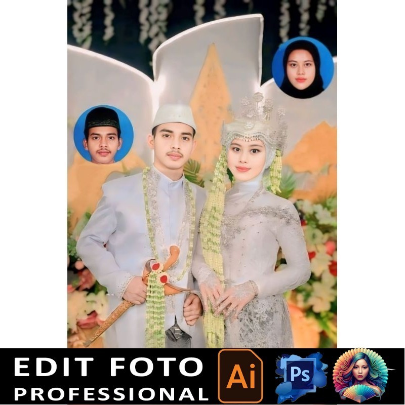 Jual Jasa Edit Foto Karikatur AI Keluarga | Shopee Indonesia