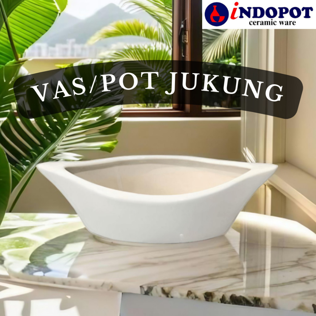 Jual Vas Pot Bunga Keramik Model Jukung untuk tanaman Hias / Hidup ...