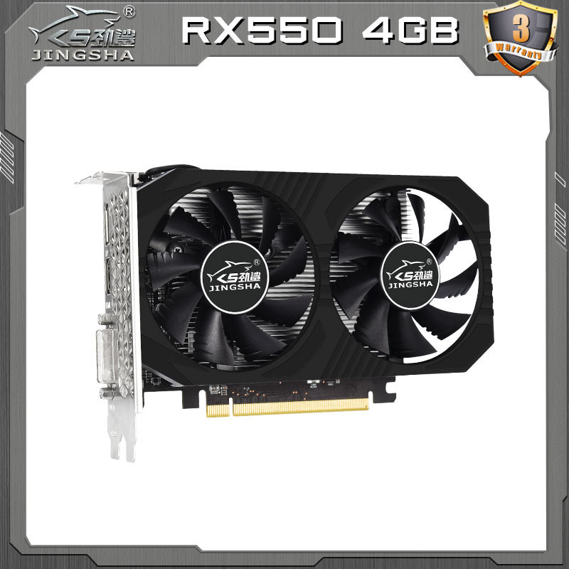 Jual JINGSHA Radeon RX 550 4GB Graphics Card GDDR5 RX550 placa de video ...