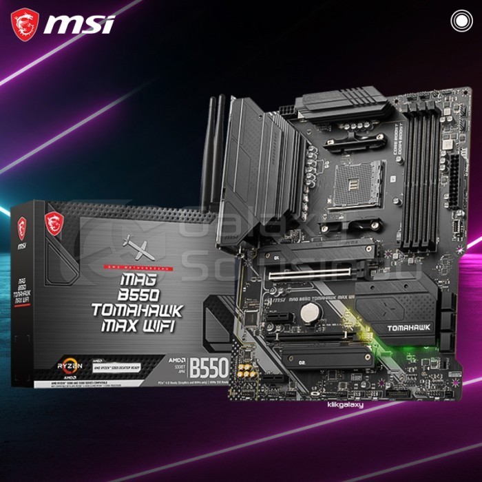 Jual MSI B550 TOMAHAWK MAX WIFI AMD AM4 B550 DDR4 Motherboard | Shopee ...