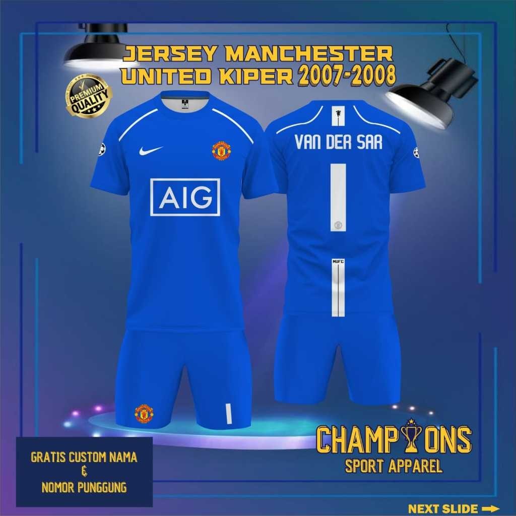 Jual Jersey Klub MANCHESTER UNITED KIPER 1 Retro 2007-2008 Liga ...
