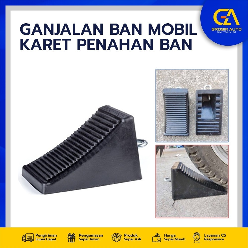 Jual Ganjalan Ban Mobil Parkir Penahan Roda Karet KUAT | Shopee Indonesia