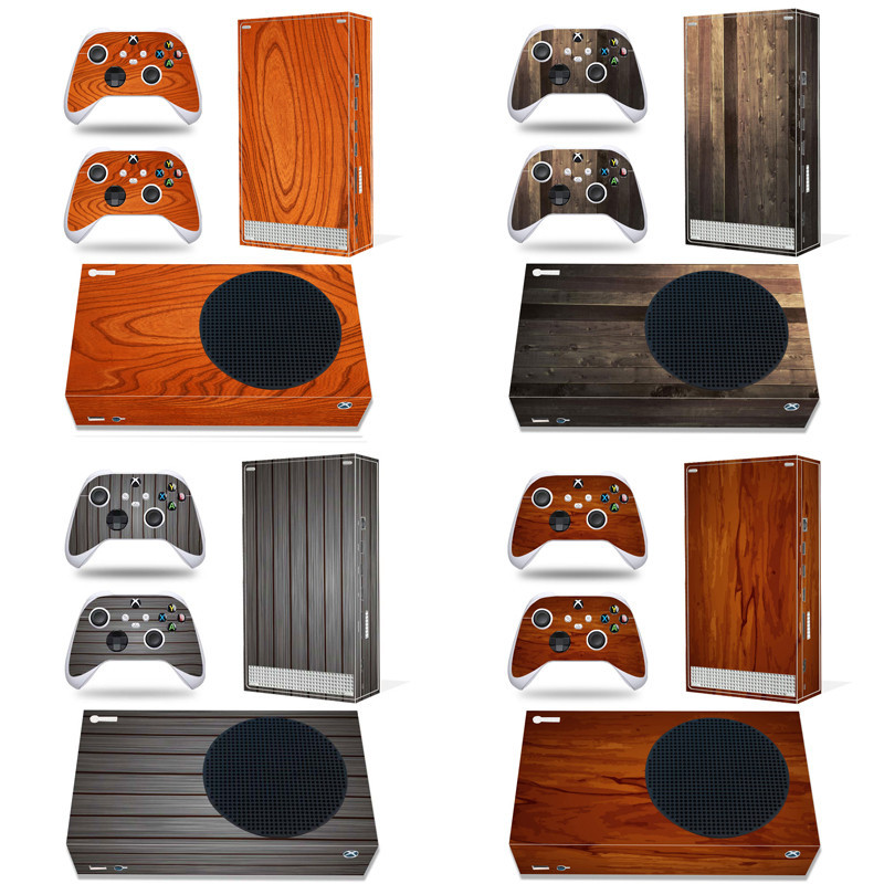 Jual Skin Sticker Wood Grain Vinyl Decal Cover Full Set for Xbox Series ...
