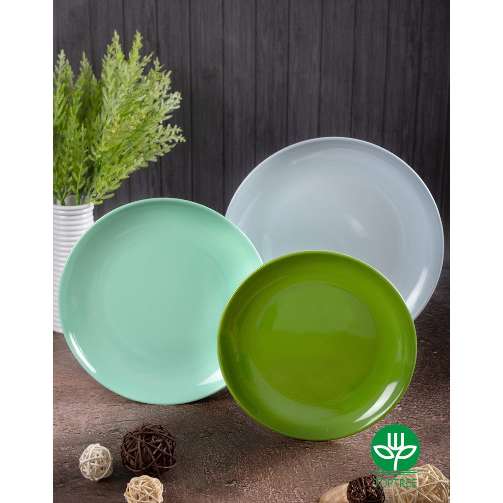 Jual (GS) PIRING PLAT TANPA BINGKAI TIPI S& TEBAL MELAMIN ISI 1PCS ...