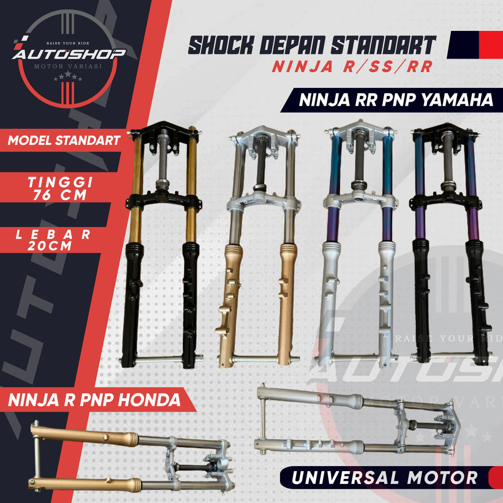 Jual Shock Depan NINJA RR PNP YAMAHA RX KING VIXION BYSON SCORPIO FRONT FORK ASSY Peredam Kejut ...