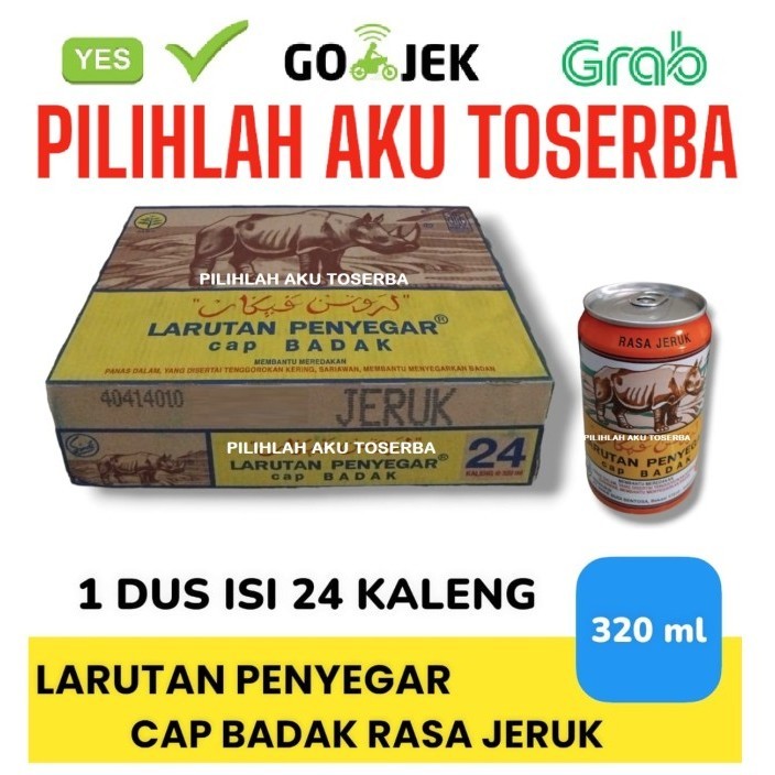 Jual Larutan Penyegar CAP BADAK Rasa JERUK 320 ml - ( HARGA 1 DUS ISI 24 kaleng ) | Shopee Indonesia