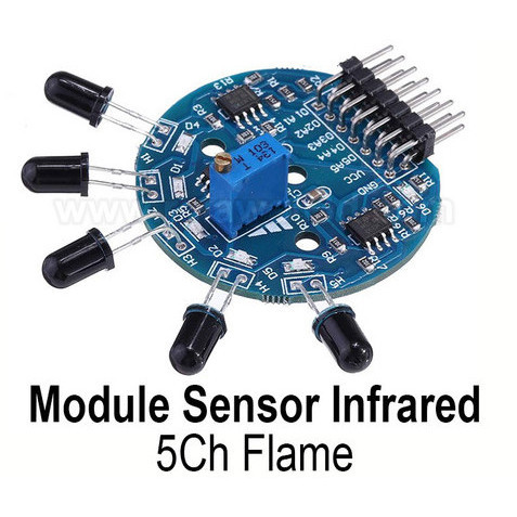 Jual INFRARED Flame Detector Sensor 5 Channel Sensor Pendeteksi Api 5CH ...