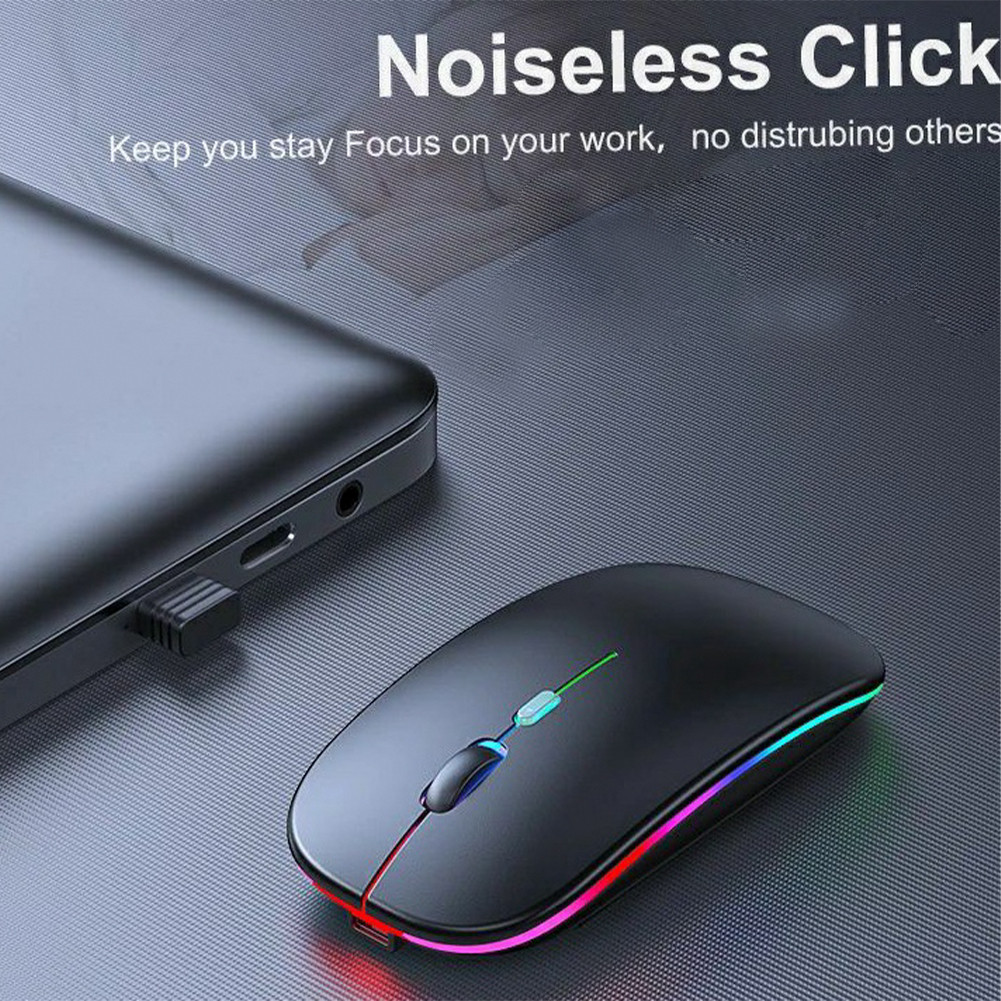 Jual Dengan Receiver USB Wireless Gaming Mouse Ultra-thin Silent LED ...
