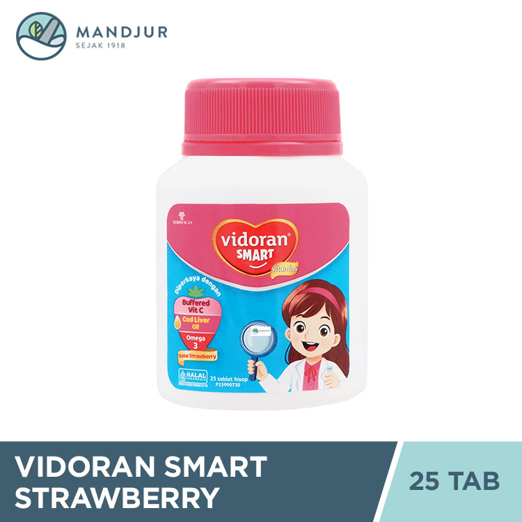 Jual Vidoran Smart Strawberry 25 Tablet - Tablet Multivitamin dan Daya ...