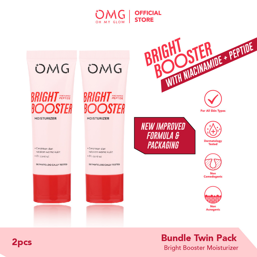 Jual (Twinpack) OMG Oh My Glow Bright Booster Moisturizer 25 g - Untuk ...