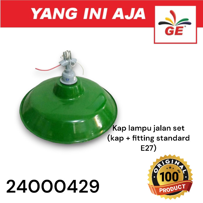 Jual Kap lampu jalan hijau / kap topi lampu gantung hijau -tanpa ...