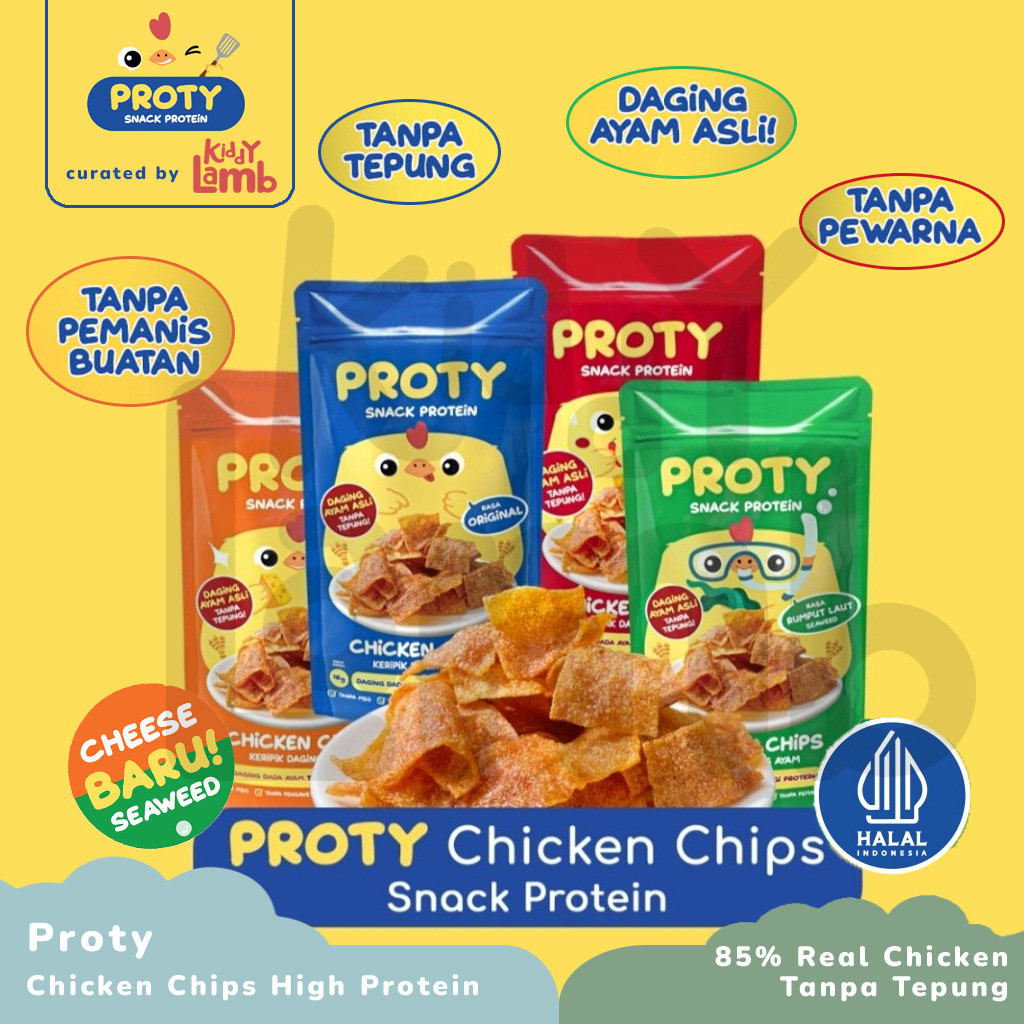 Jual Proty Chicken Chips Original Pedas Keju dan Rumput Laut 18gr ...