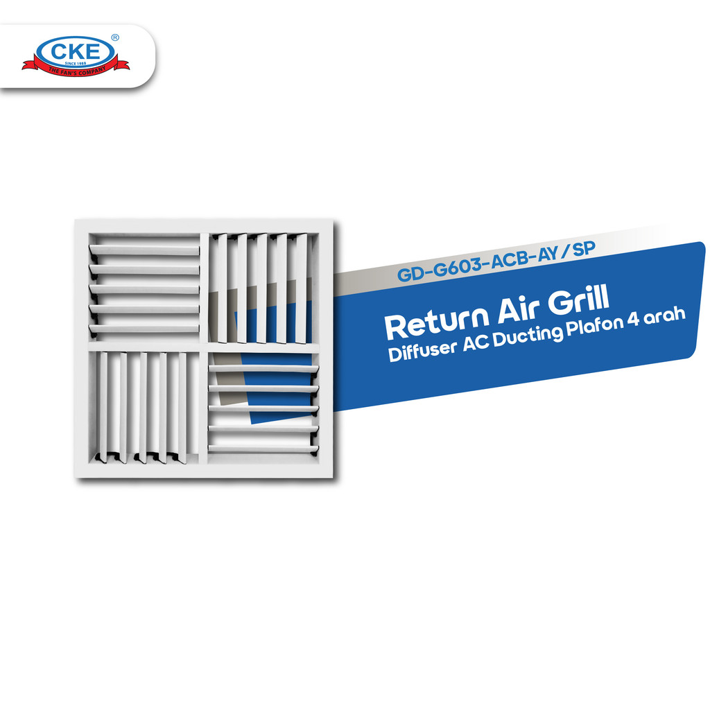 Jual RAG Return Air Grill Diffuser AC Ducting Plafon 4 Arah 70x70 CM ...