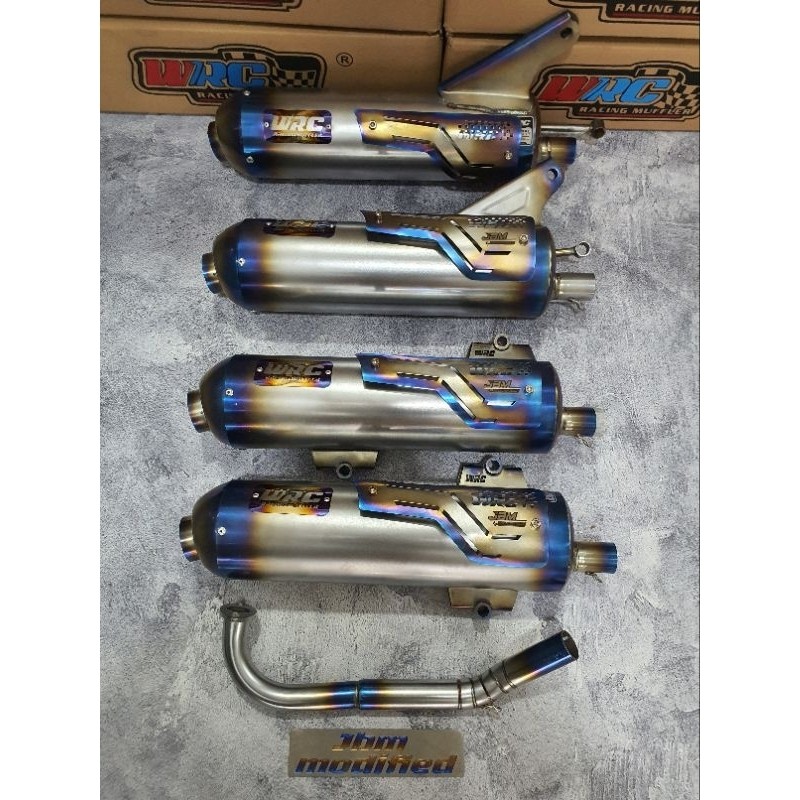 Jual KNALPOT STANDART RACING WRC SUNBLUE MATIC HONDA & YAMAHA | Shopee ...
