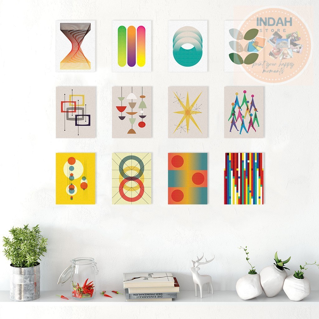 Jual Poster Dinding Desain Abstract Vintage Retro Wall Decor Hiasan ...