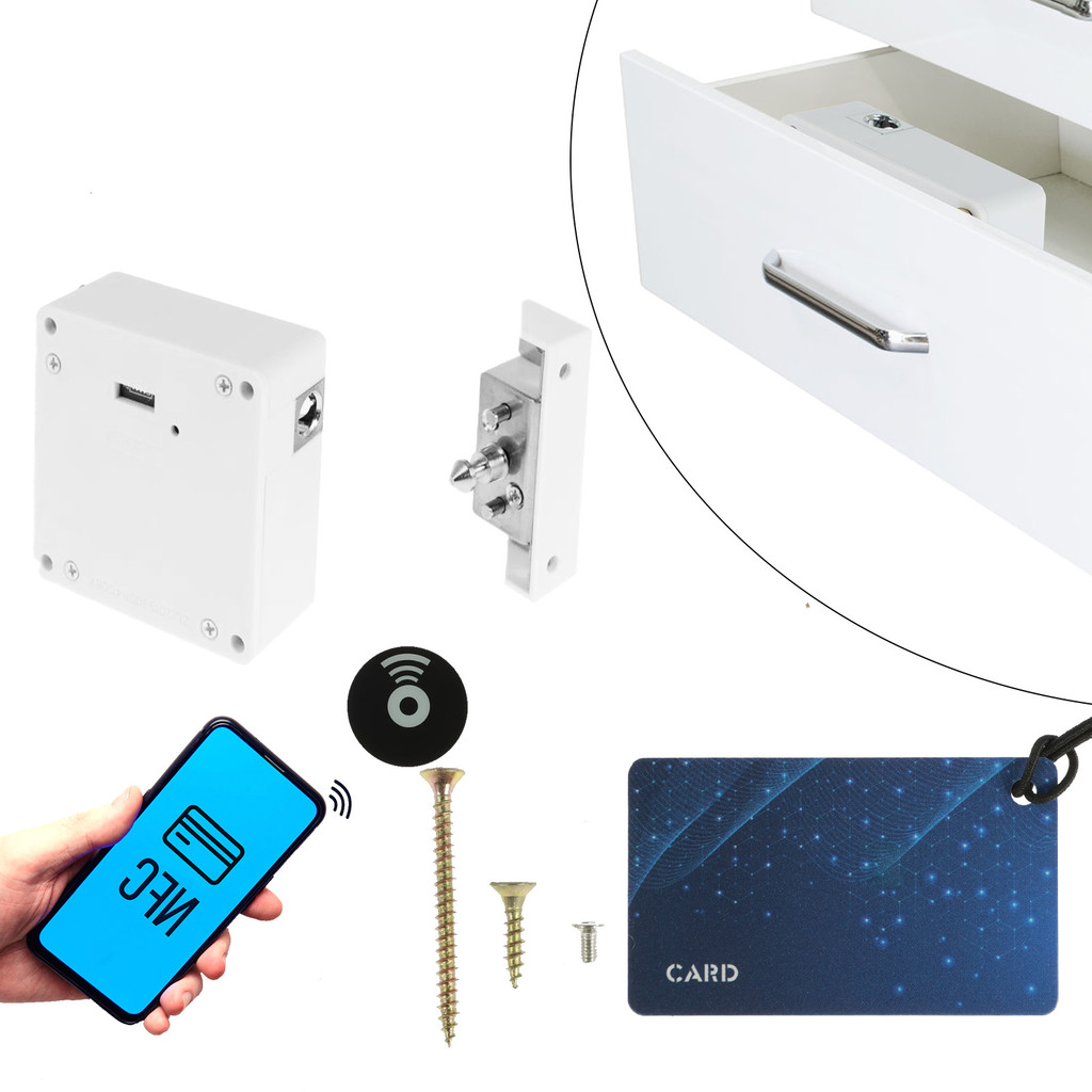 Jual RFID Electronic Cabinet Lock Smart NFC Drawer Locks Wiredless ...
