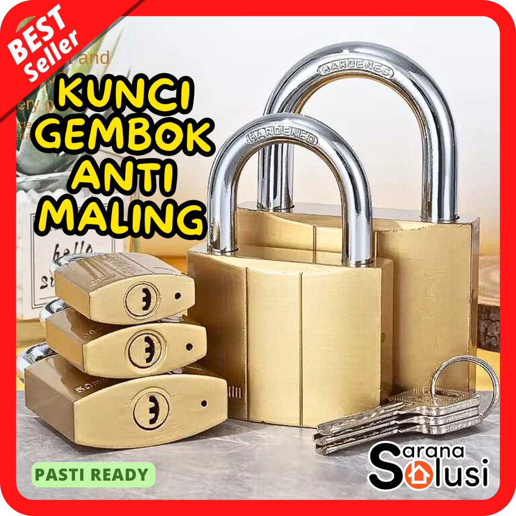 Jual Kunci Gembok Anti Maling Pintu Pagar Gerbang Rumah Motor Sepeda ...