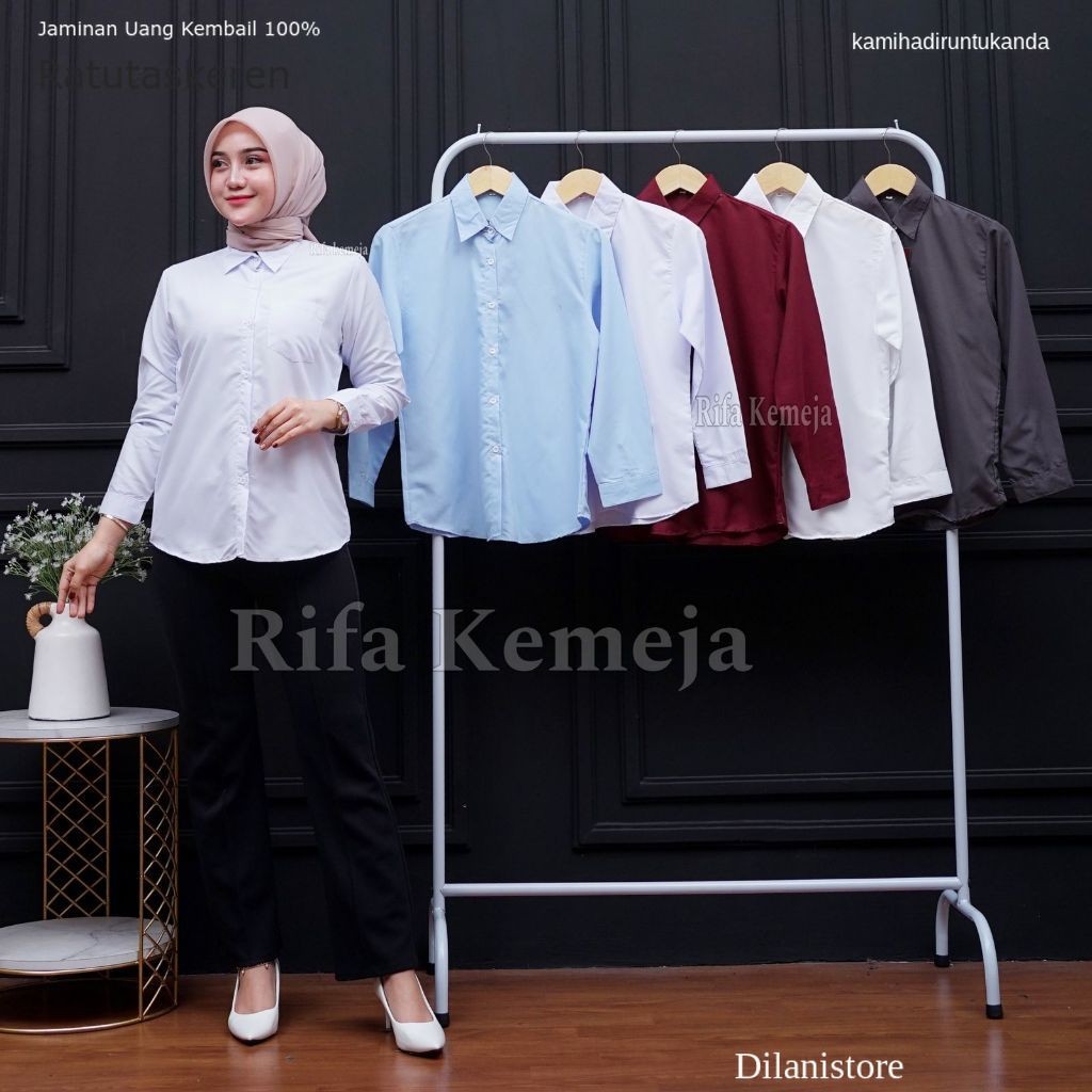 Jual Kemeja Putih Wanita - TS Kemeja Kerja WaniTA - HEM Putih Wanita ...