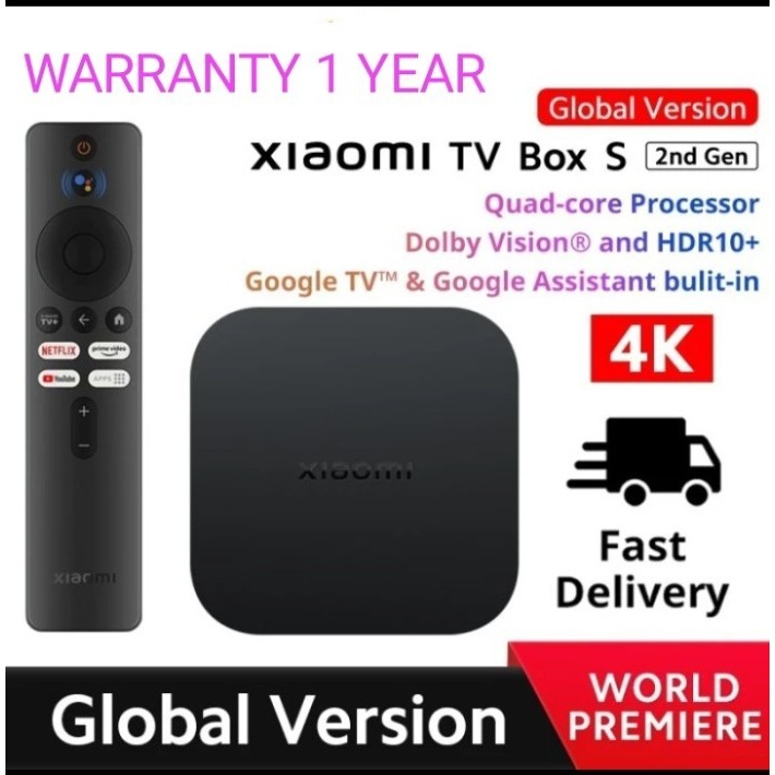 Jual xiaomi mi box s 4k 2nd generasi 2 smart android tv box | Shopee ...