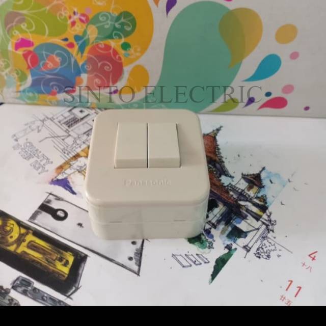 Jual PANASONIC Saklar 2 Gang / Seri Outbow | Shopee Indonesia