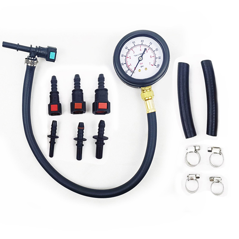Jual Fuel Pressure Test Kit - Fuel Pressure Gauge - 0-100PSI Fuel ...