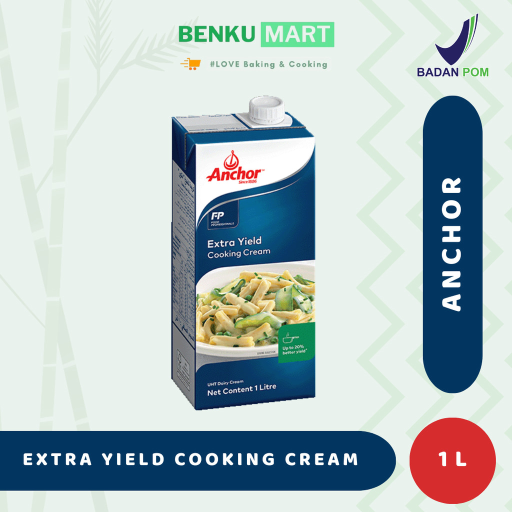 Jual Anchor Cooking Cream Extra Yield 1 Liter | Krim Masak 1L | Shopee ...