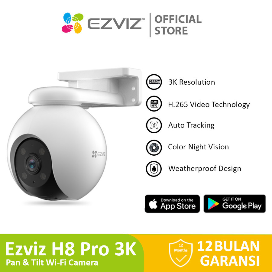Jual Kamera CCTV Ezviz H8 Pro 5MP 3K Wifi IP Cam Smart CCTV Outdoor Pan ...