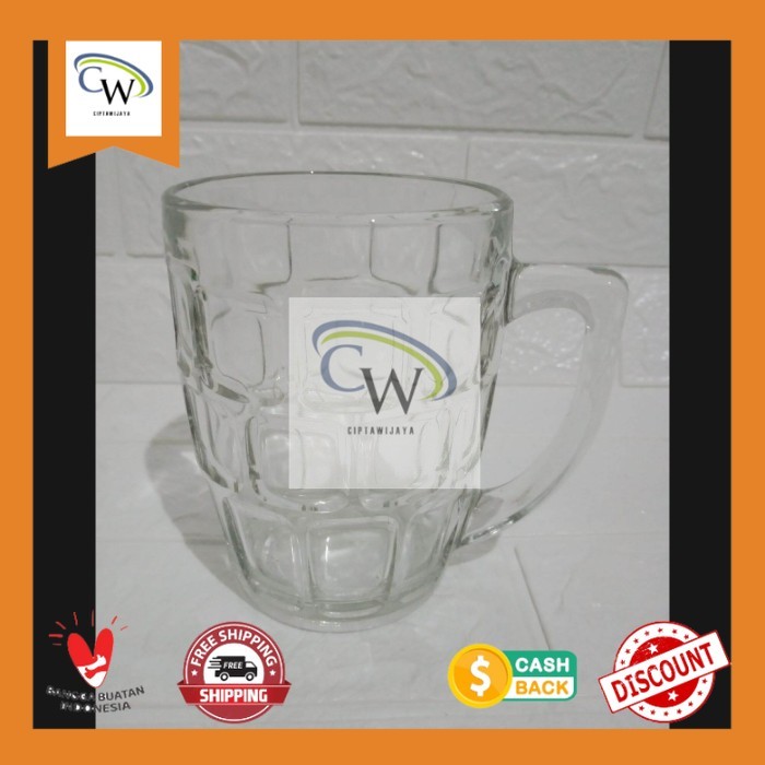 Jual Gelas Kaca Jumbo 700 ml/ Gelas Besar/ Mug kaca Besar Harga per ...