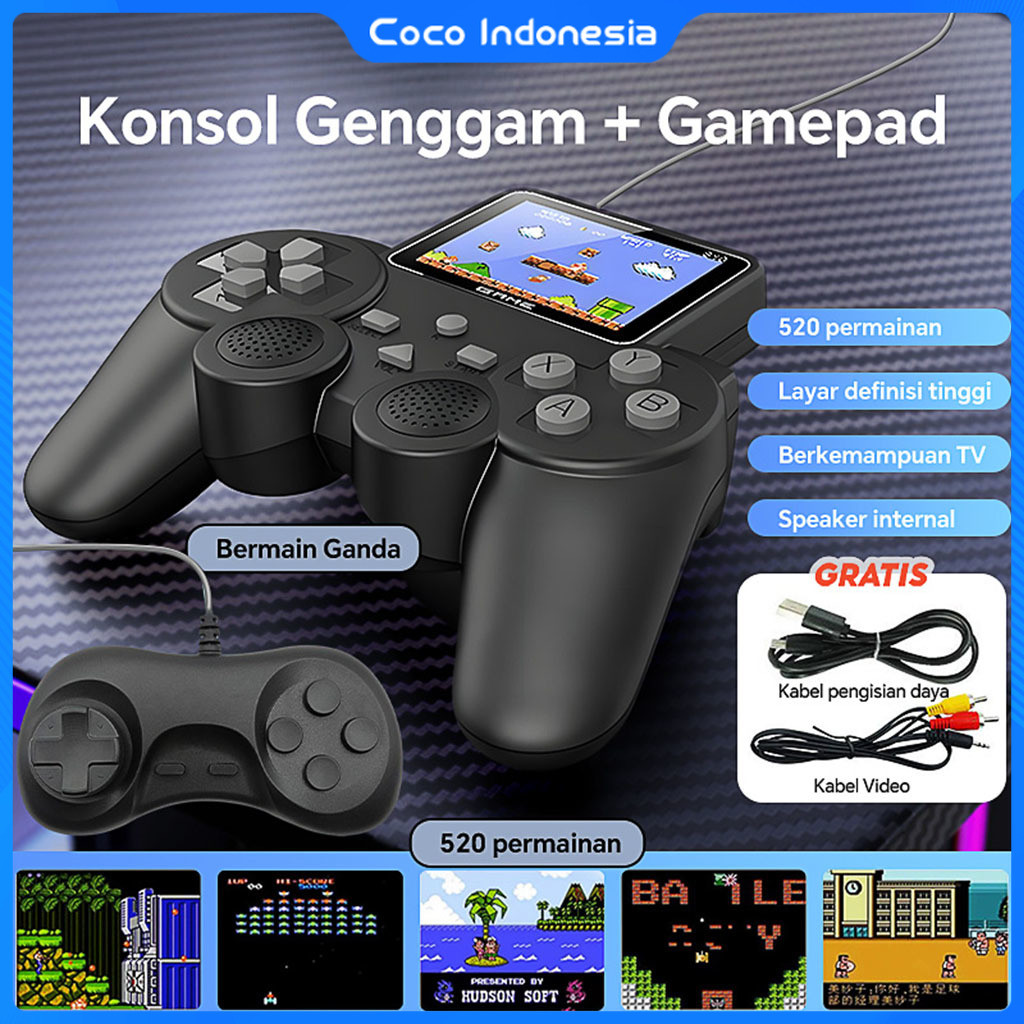 Jual 【2 PLAYER】Anak Handheld Retro Mini Gameboy Buit-in 520 Games 3.0 ...