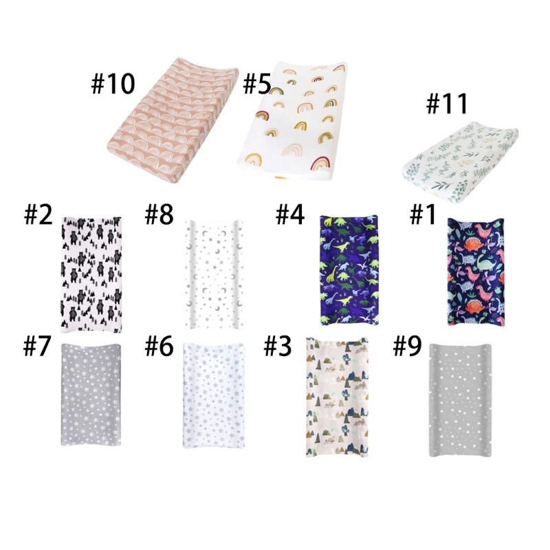 Jual Changing Pad Cover Uni Diaper Change Table Sheet for Baby Boys and ...