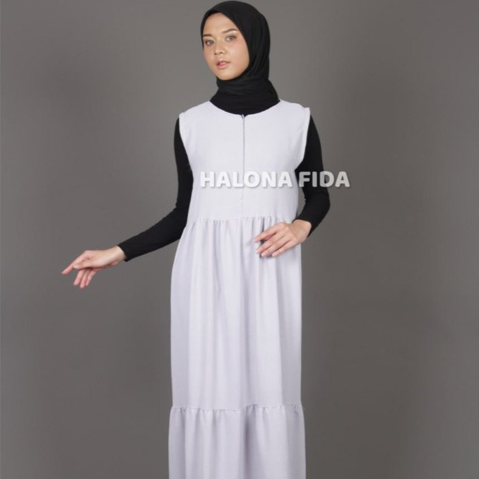 Jual Inner Dress Busui Resleting Depan Bahan Cringkle Airflow | Shopee ...