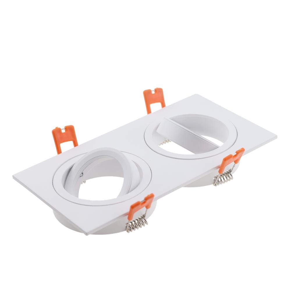 Jual White Silver Square GU10 Adjustable Aluminum Frame For Led Fixture ...