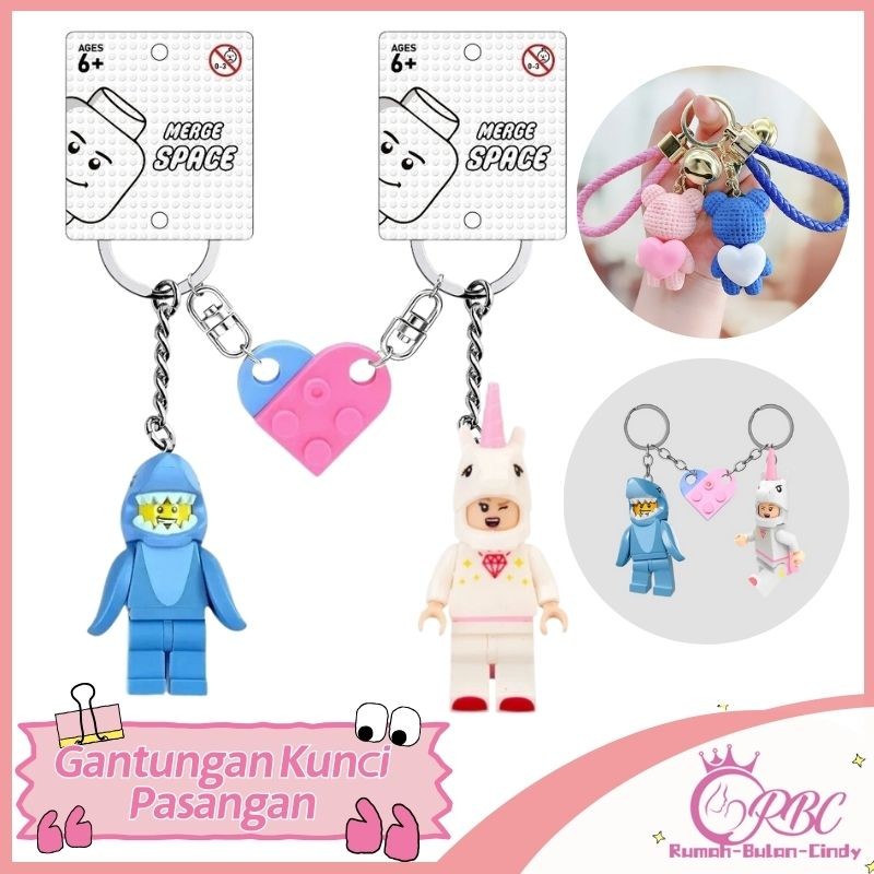 Jual [Penjual lokal] 2PCS LEGO Couple Series Keychain / Couple keychain ...