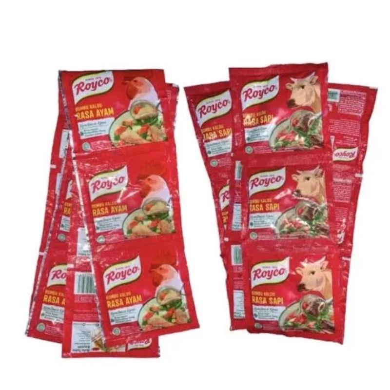 Jual Royco Penyedap Kaldu Rasa Ayam || Sapi 1 Renceng (Isi 12 sachet ...