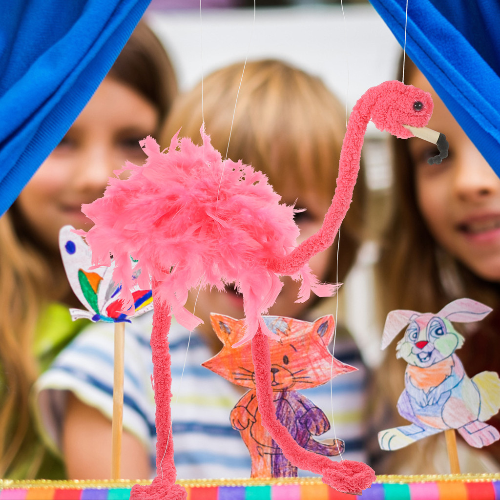 Jual Plush String Flamingo Marionette Puppets for Show Interactive Toys ...
