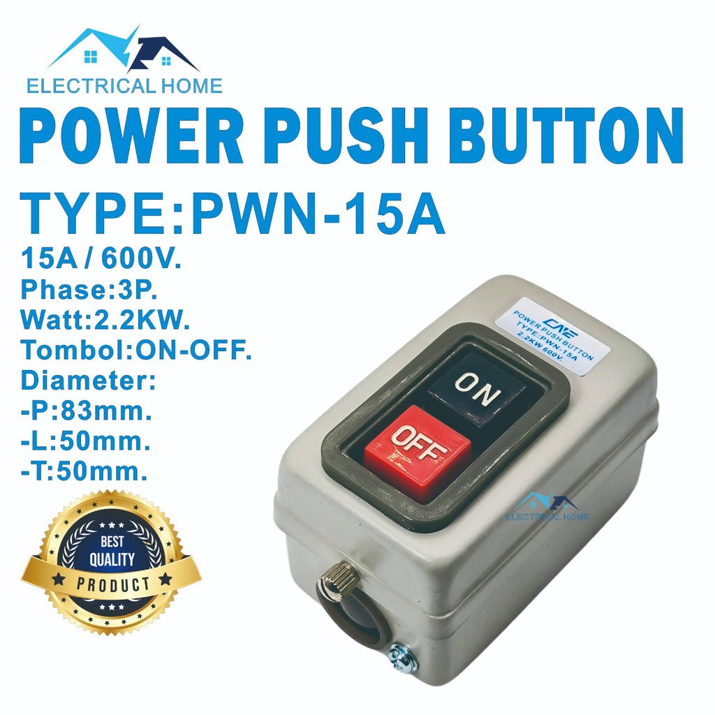 Jual POWER PUSH BUTTON PWN-15A | Shopee Indonesia