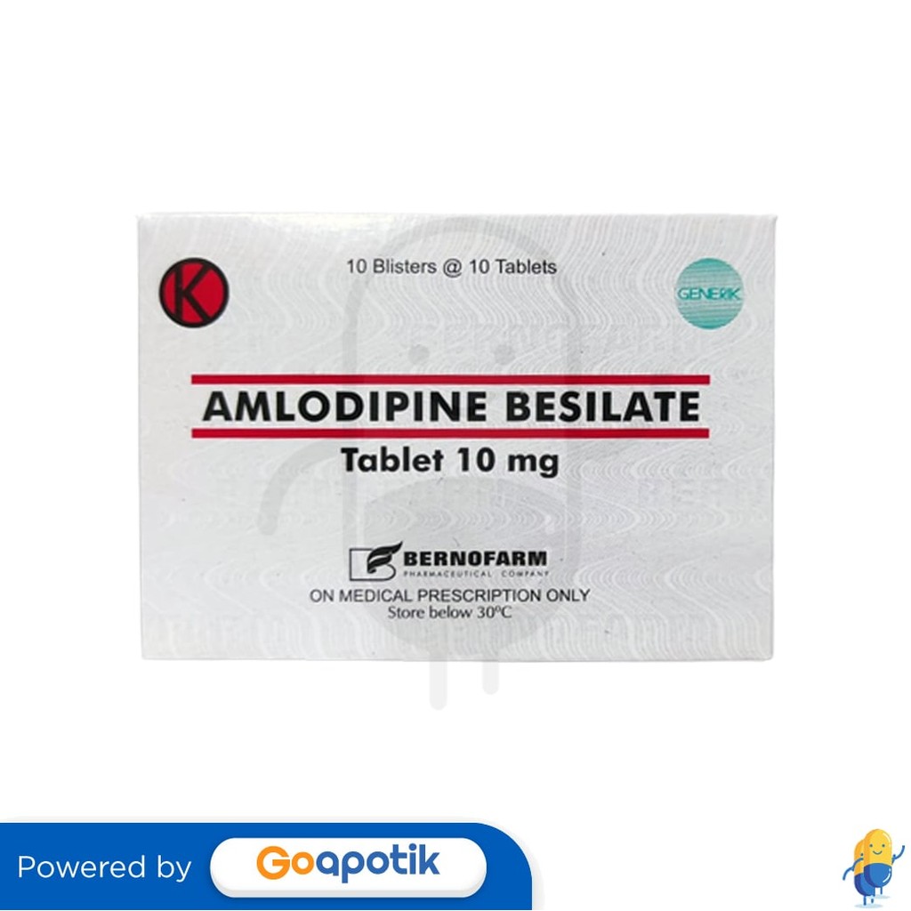 Jual Amlodipine Besilate Bernofarm 10 Mg Box 100 Tablet | Shopee Indonesia