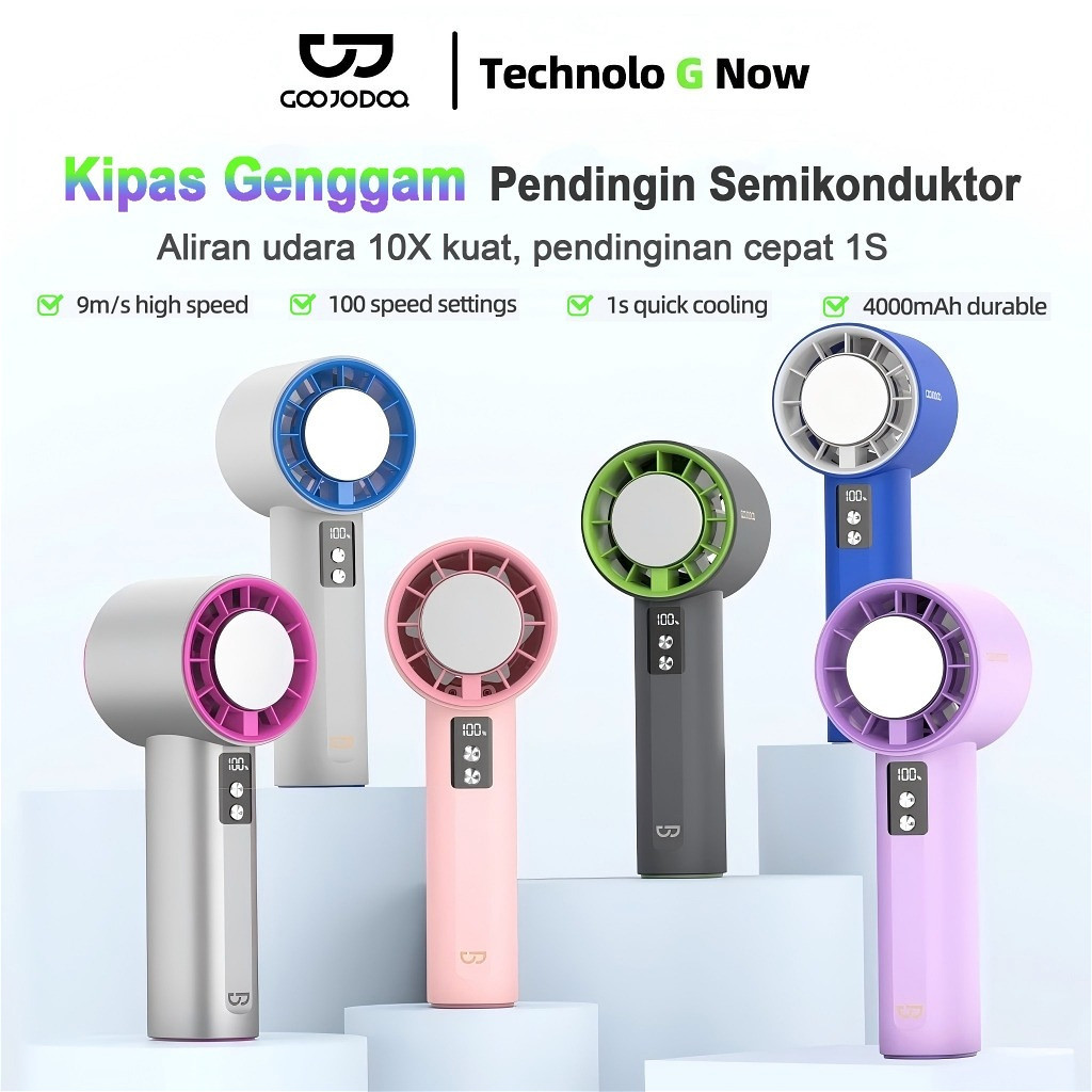 Jual Goojodoq Handheld Semiconductor Cooling Fan New High-speed Kipas ...
