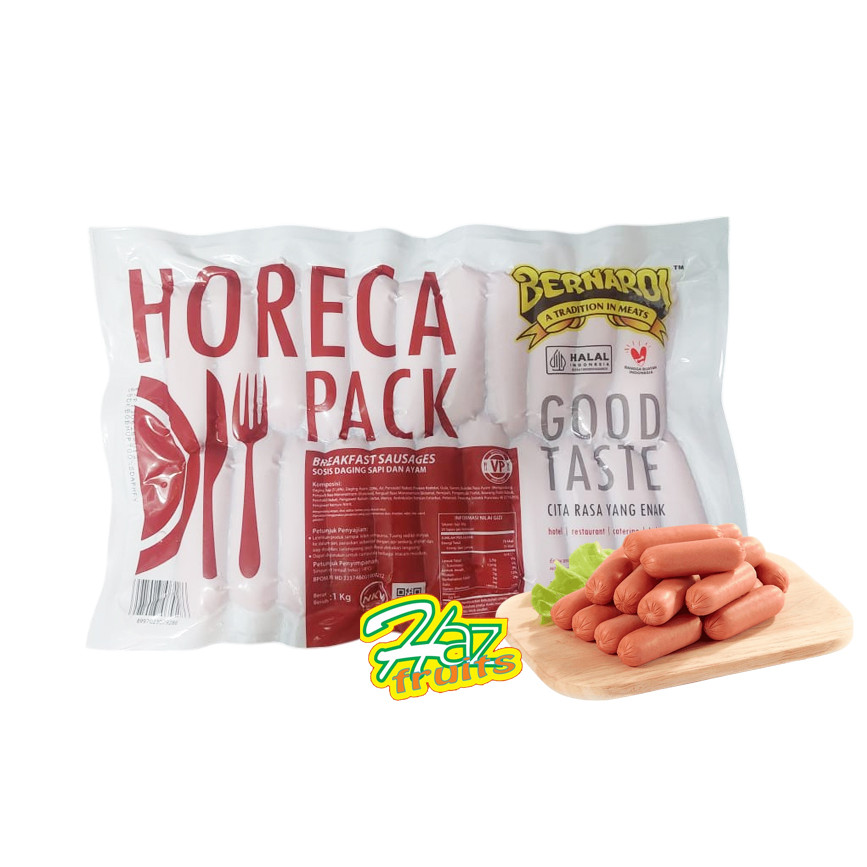 Jual Bernardi Horeca Breakfast Sausage 1 Kg - Sosis Daging Sapi dan ...