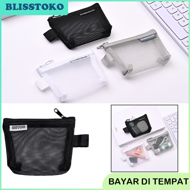 Jual Tas Pouch Mini Jaring/Pouch Transparant/Dompet Nilon Serbaguna ...