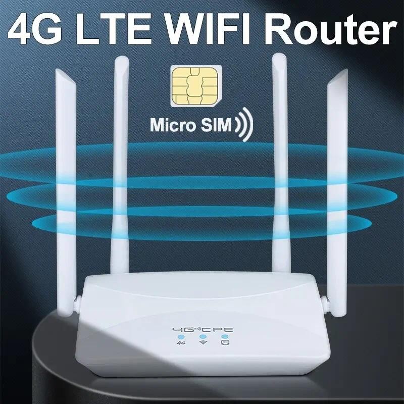 Jual WiFi Router 4G LTE WIFI Extender Repeater 150Mbps 4 Antennas Power ...