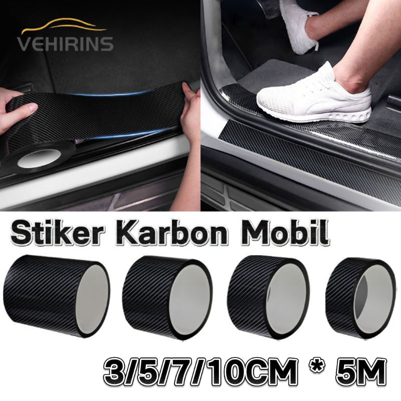 Jual Stiker Karbon Mobil /Stiker Pijakan Pintu Mobil /3D Nano Karbon ...