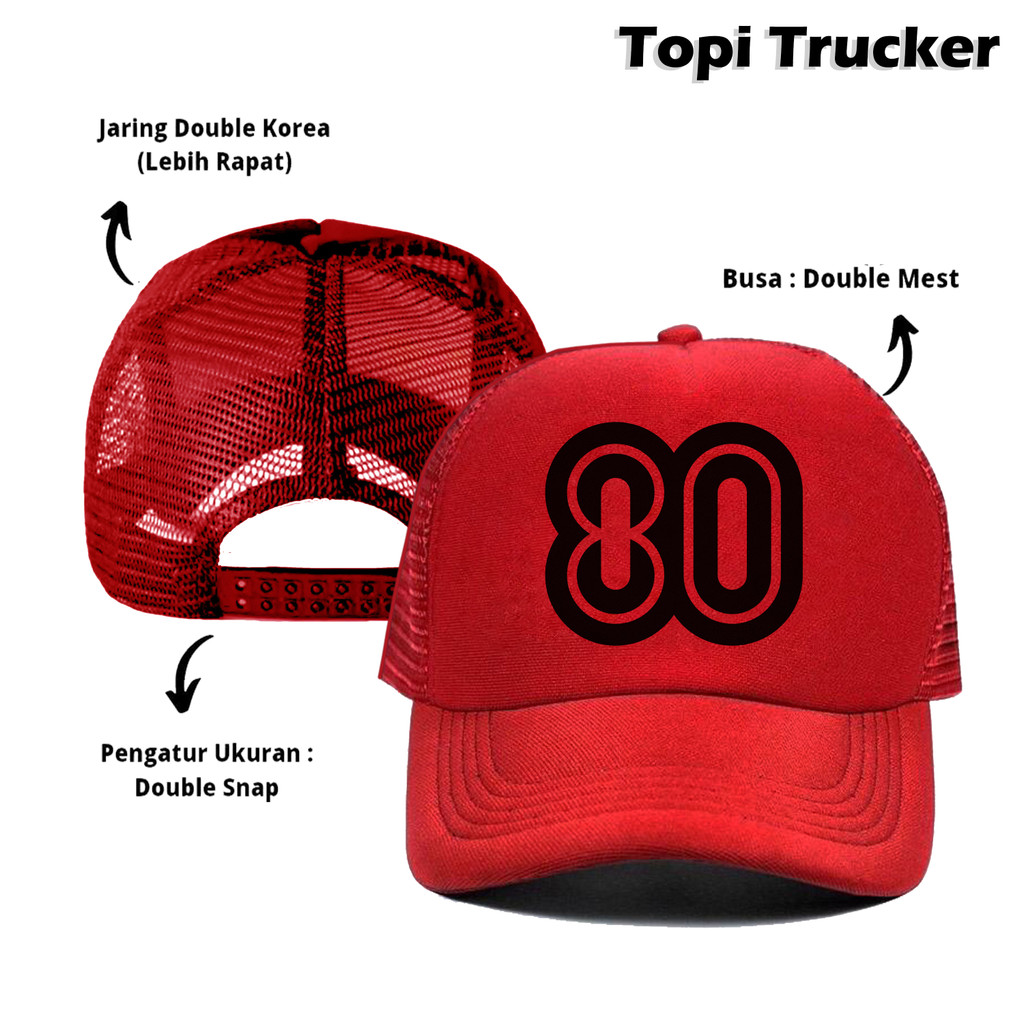 Jual TOPI 17 AGUSTUS TOPI HUT RI 80 KEMERDEKAAN INDONESIA TOPI TRUCKER ...