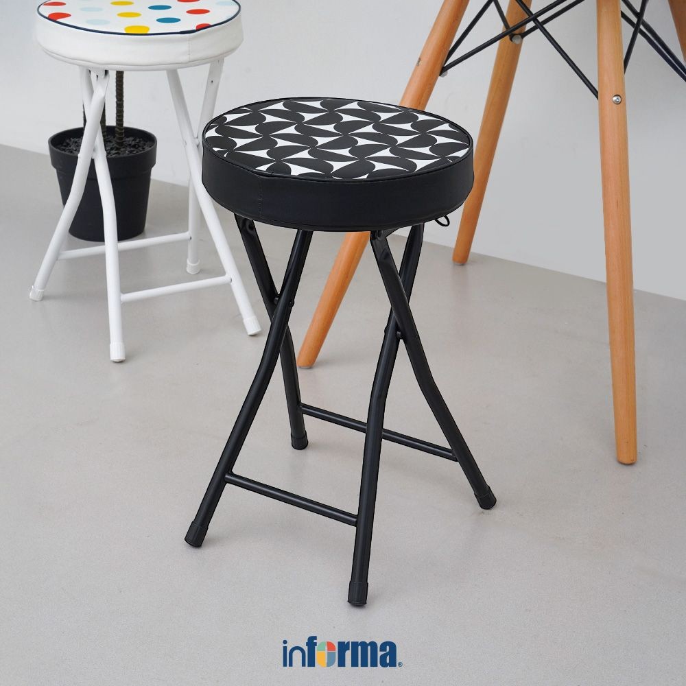 Jual Informa Habra Bangku Lipat Kulit Geometric Multifunctional Folding ...