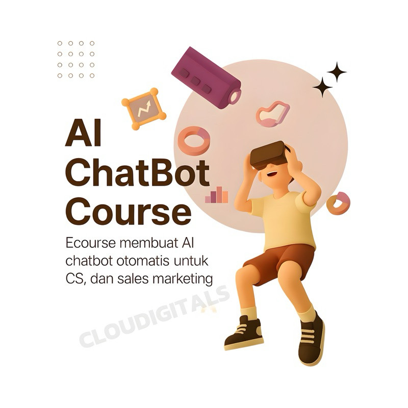 Jual AI Chatbot Ecourse - Tutorial membuat chatbot CS dan sales marketing | Shopee Indonesia