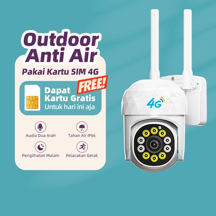 Jual P1-4G 4MP CCTV luar ruangan tahan air rotasi suara dua arah ...