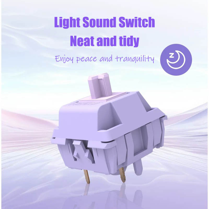Jual JERRZI Misty Purple Silent Linear Switch RGB 37/45gf Switches ...